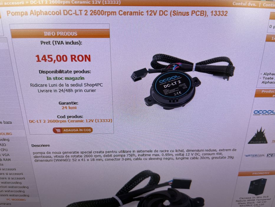 Water cooler Alphacool radiator Black Ice Nemesis Gtr 240 si accesorii ...