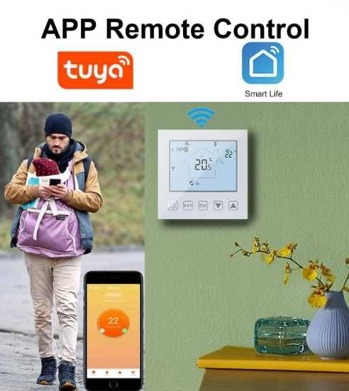 Termostat WiFi Inteligent Smart | Tuya SmartLife 3A si 16A | EF015 017 ...