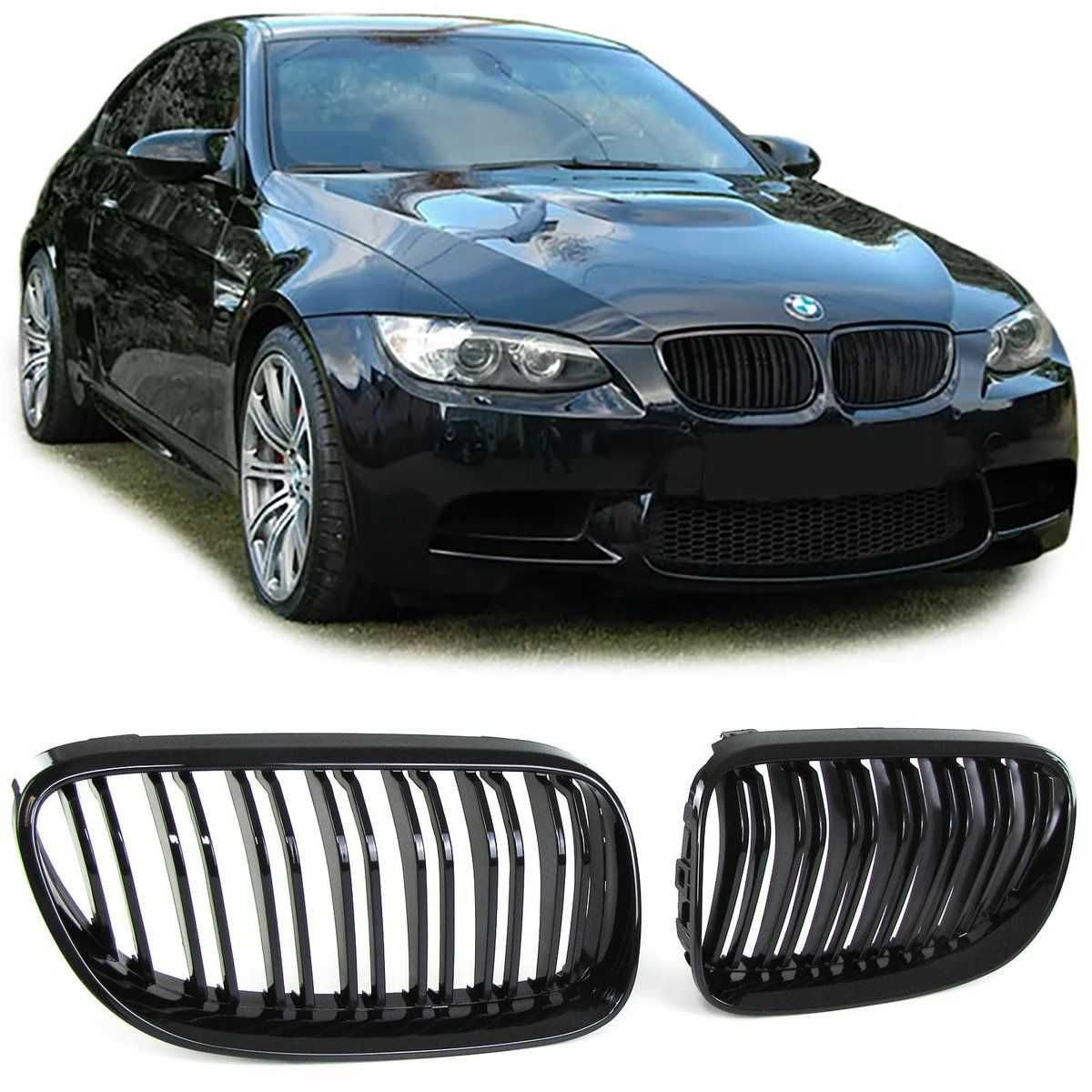 Решетки Бъбреци BMW БМВ 3 серия E92 E93 M3 Двойни Черен Гланц гр. Стара ...