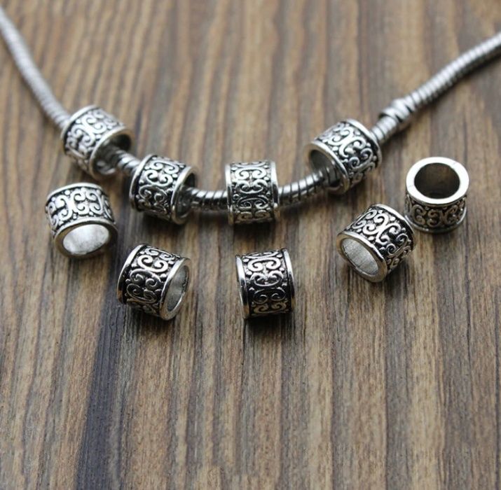 Inel rune barba pentru barbati par femei bijuterie stil viking cu bead ...