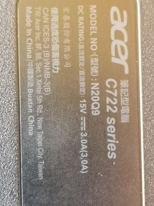 Лаптоп ACER Chromebook C722 model N20Q9 с. Бързия • OLX.bg