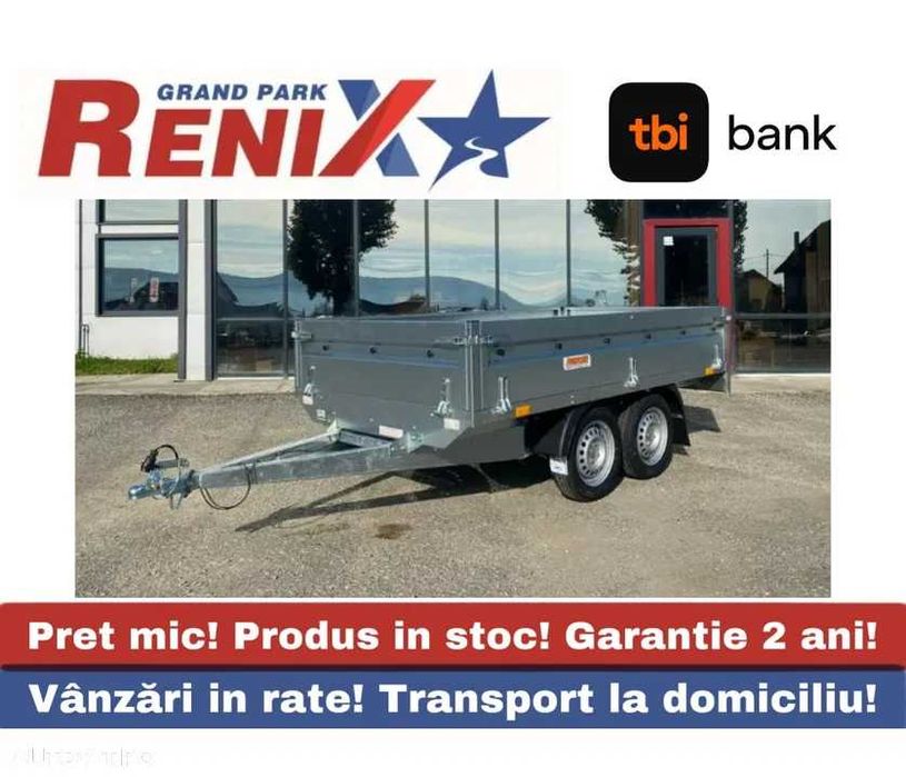 Remorca 2axe cu sistem de franare/remorca auto 750kg/Nordica/263/145 ...
