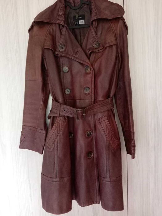 Стилно манто от естествена кожа на Mango гр. София Зона Б-18 • OLX.bg