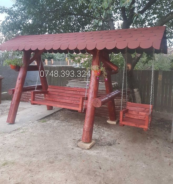 Balansoar cu leagăne copii ! Din lemn masiv rustic Oradea • OLX.ro