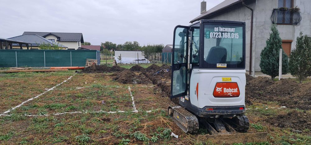 Lucrari si Servicii complete cu Bobcat Miniincarcator si Miniexcavator ...