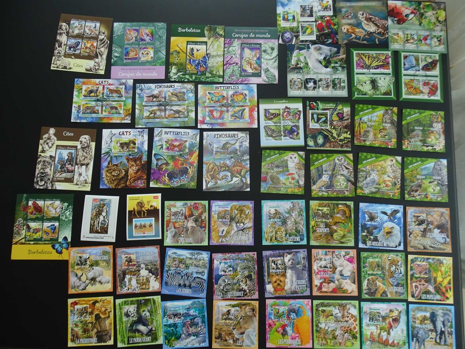 50 colite stampilate , timbre tematice Animale/Fauna (Lot 3088 ...