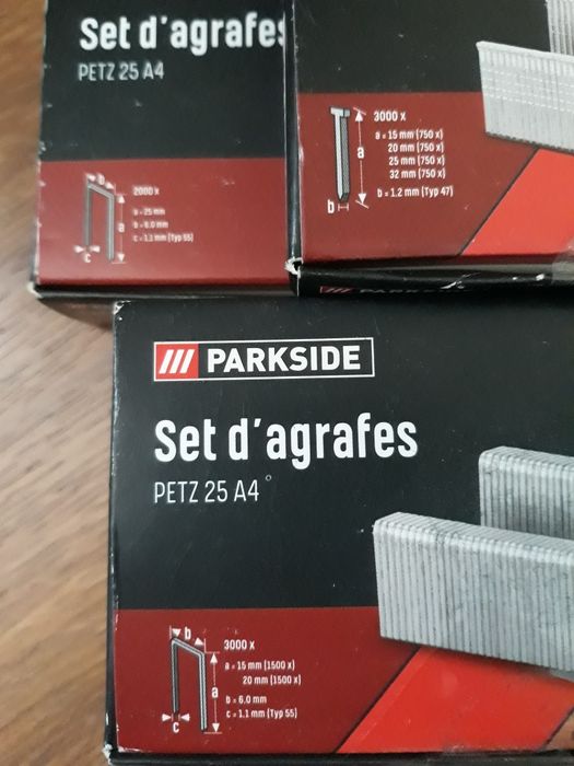 Capse,cuie,agrafe capsator parkside /tip 53/tip 55/tip 47 pneumatic ...