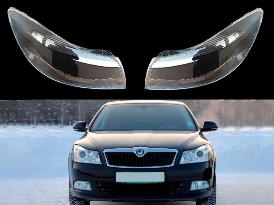 Sticla far Skoda Octavia 2 Facelift ( 2009-2013 ) Capac Geamuri. Giurgiu • OLX.ro