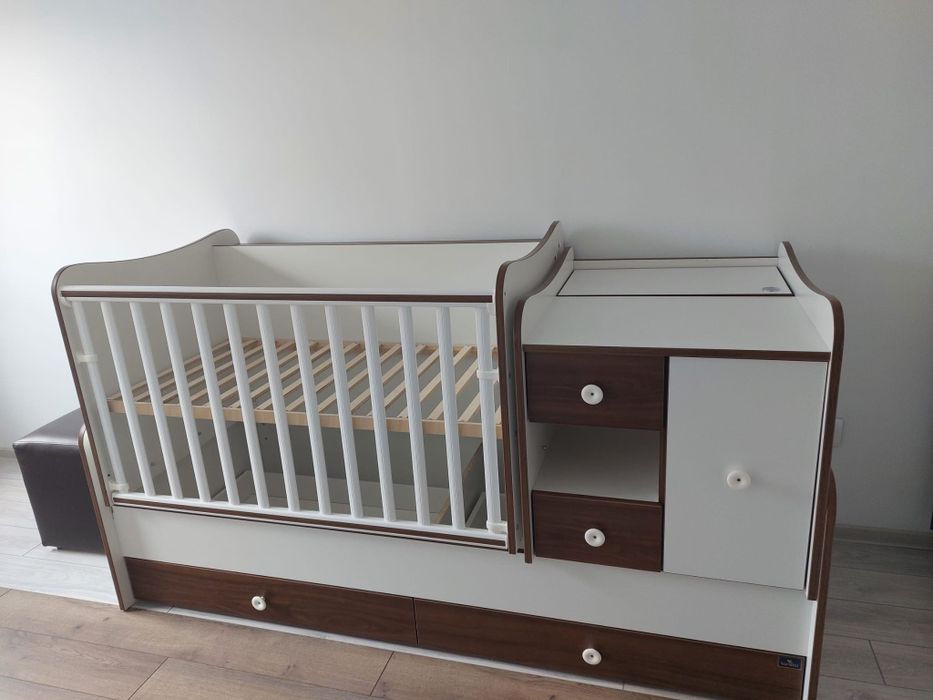 Mobilier transformabil 0-7 Ani, Lorelli Classic, Mini Max, White Walnu ...