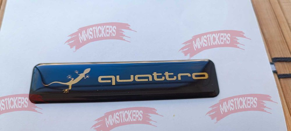 Обемен стикер Audi Quattro Gold гр София 7 ми 11 ти километър • Olx Bg