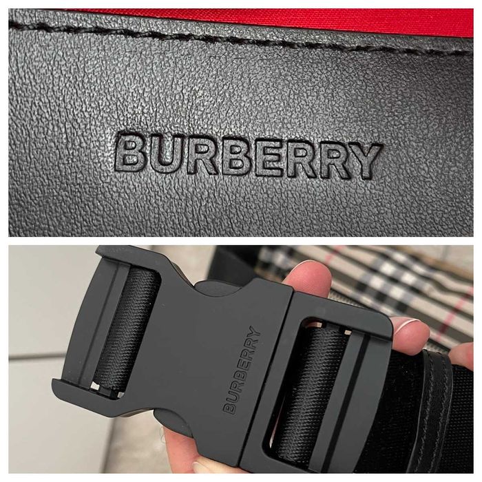 Geanta de brau , Borseta Burberry Unisex Bej Textil cu Piele Zalau • OLX.ro