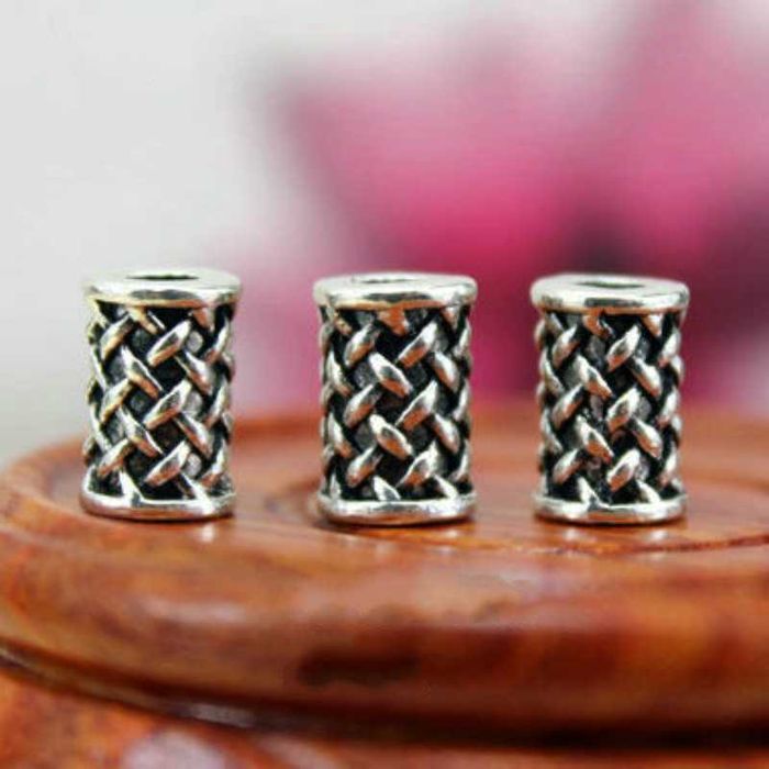 Inel rune barba pentru barbati par femei bijuterie stil viking cu bead ...