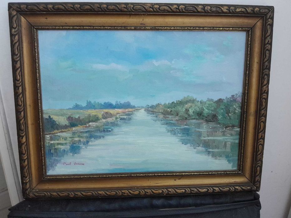 Tablou vechi românesc semnat Paul Verona - U/C - 59 x 45 cm Bucuresti ...