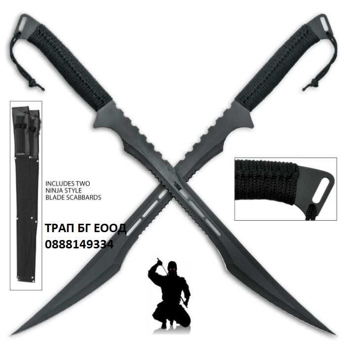 Катана Меч Два броя комплект SW-36 Katana с калъф Нинджа Мечове гр ...