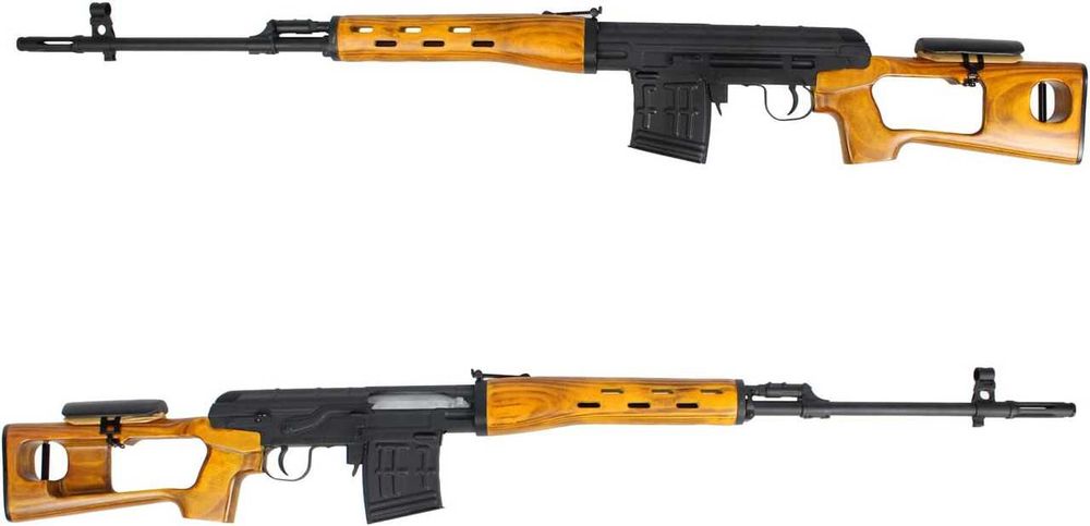 Pusca Sniper SVD Dragunov lemn 100% si metal AGM cu montura luneta ...