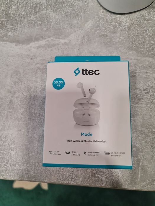 Bluetooth слушалки ttec Mode, TWS, Бели Доставка в: София-градСтолич гр ...