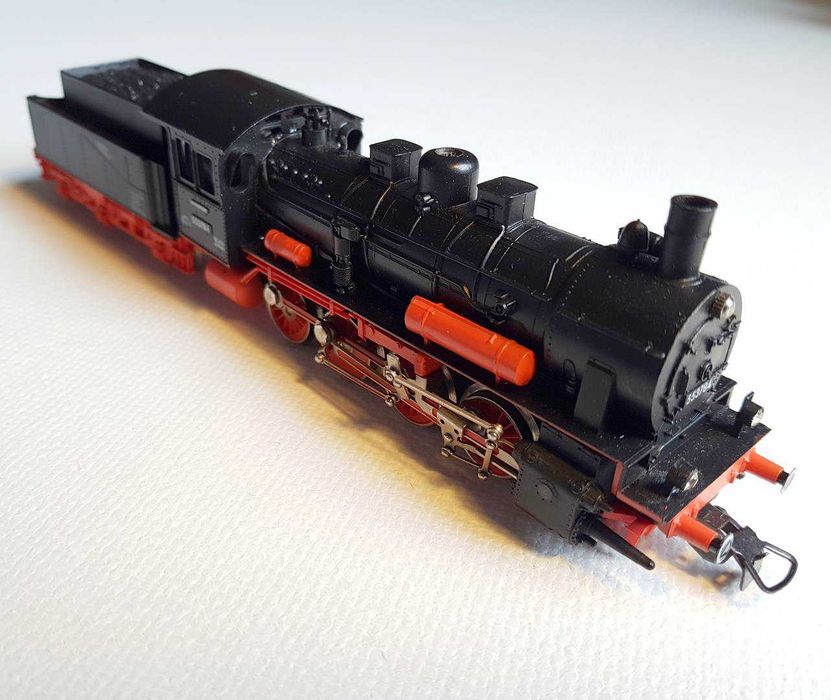 PIKO H0 локомотив BR55, вагони, релси, захранване регулатор Piko гр ...