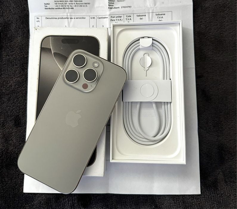 IPhone 16 pro 128gb desert si natural titanium noi garantie 2 ani emag ...
