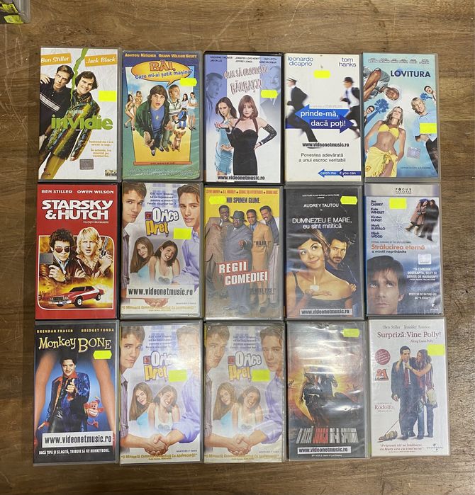 Casete video VHS, filme Comedie, subtitrare limba română BOX 8-9-10-17 ...
