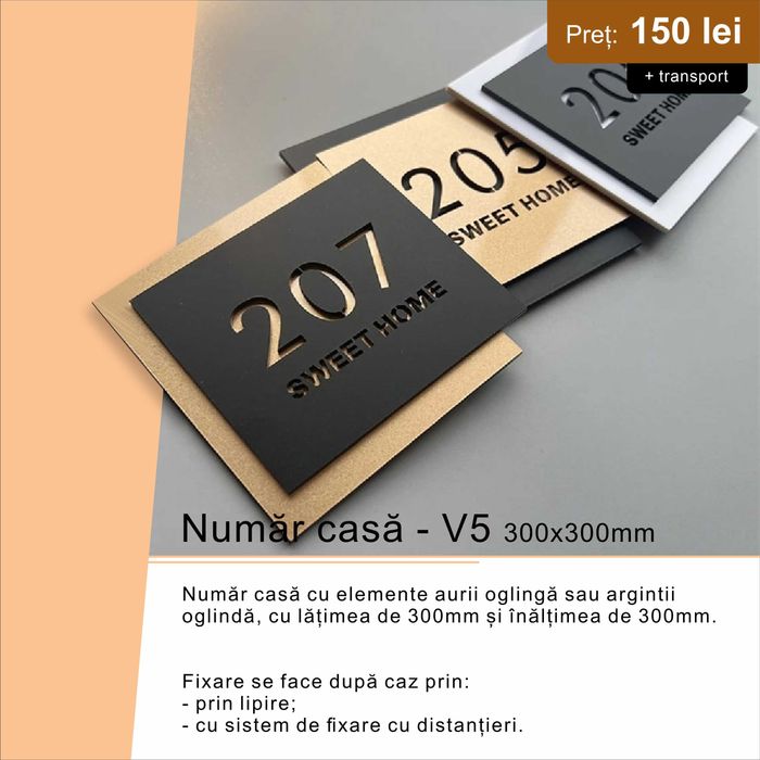Numar casa, Placuta stradale, diferite modele Iasi • OLX.ro