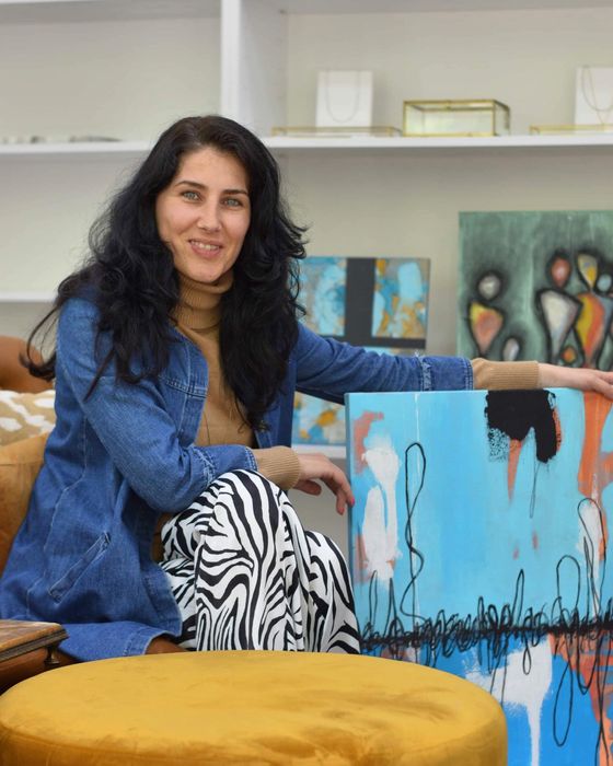 Абстрактна картина к к Слънчев ден • Olx Bg