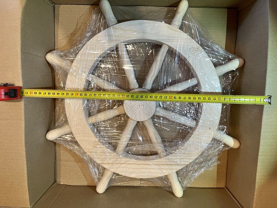 Timona / roata din lemn cu manere, decorativa, 50cm Brasov • OLX.ro