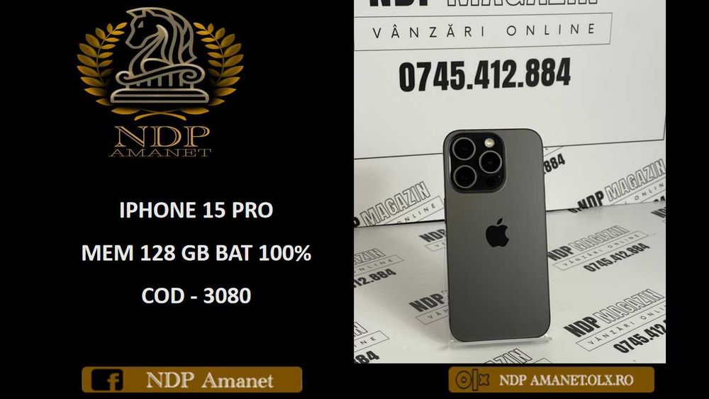 NDP Amanet NON-STOP Bld.Iuliu Maniu 69 IPHONE 15 PRO, 100% (3080 ...