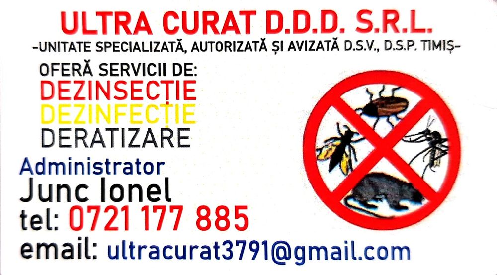 Deratizare, Dezinsecție, Dezinfecție. Timisoara • OLX.ro