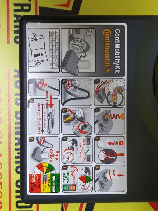 Compresor auto aer umflat roti original Continental 120 W 12V 10A ...