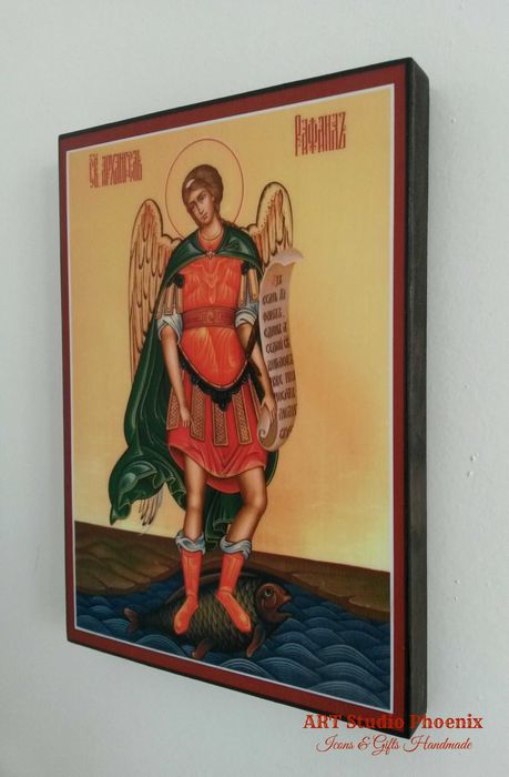 Икона на Свети Архангел Рафаил ikona Sveti Arhangel Rafail гр. Пловдив ...