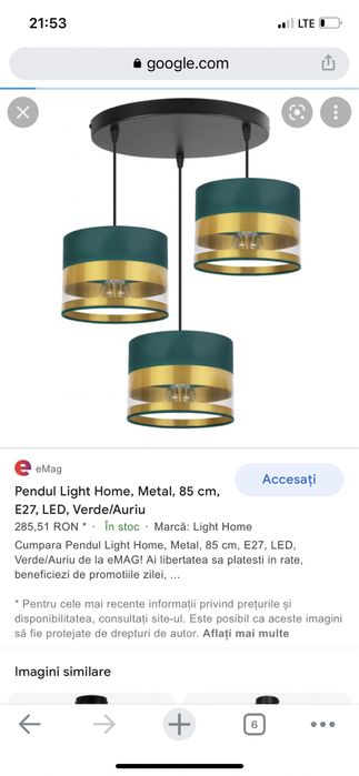 Candelabru lustra verde cu auriu Oradea • OLX.ro