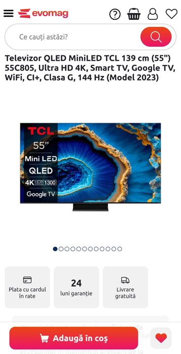 Smart TV 4K Mini-LED QLED 139cm TCL • TCL QLED TV • 4K HDR PREMIUM 13 ...