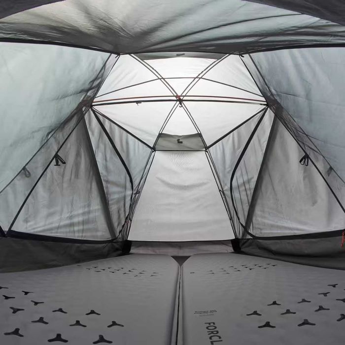 Cort KIT mamut 2 persoane culoare gri doua fete anti solar bete fibra ...