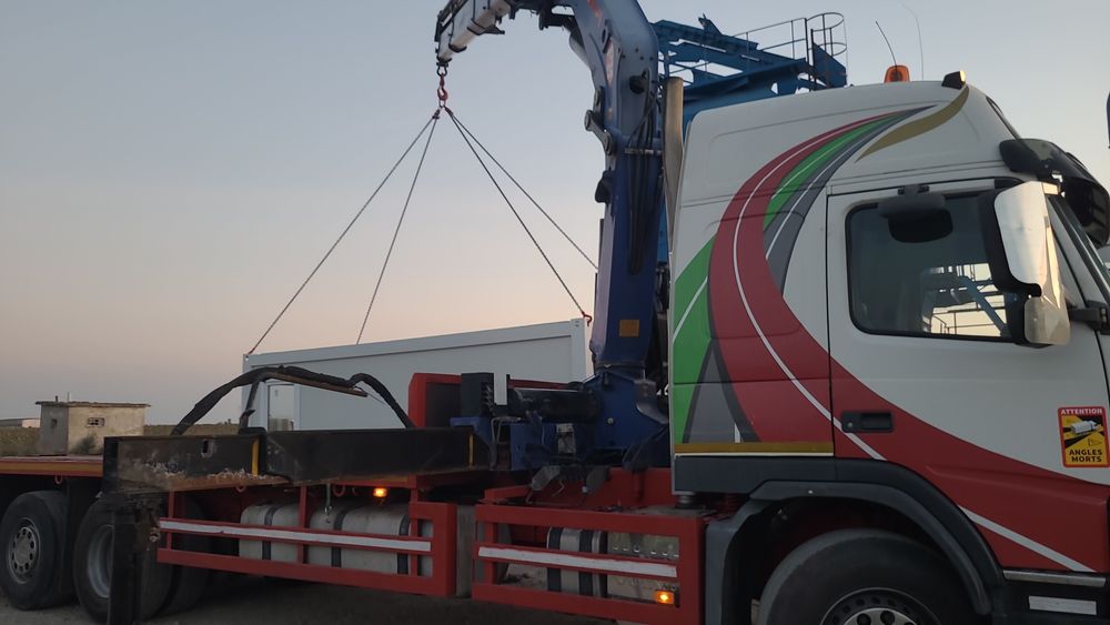 Inchiriere-transport camion macara - platforma cu macara, transport, c ...