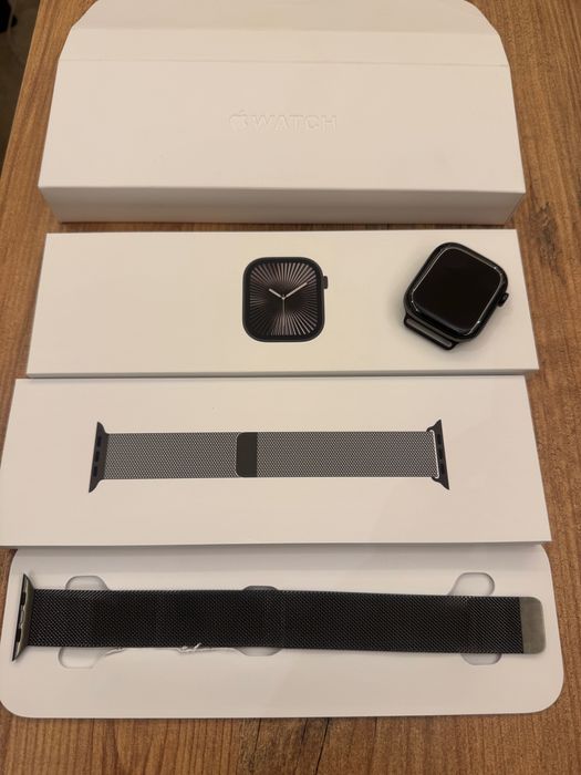 Apple Watch 10, 46 mm, S/M, Slate Titanium Case/ Slate Milanese Loop гр ...