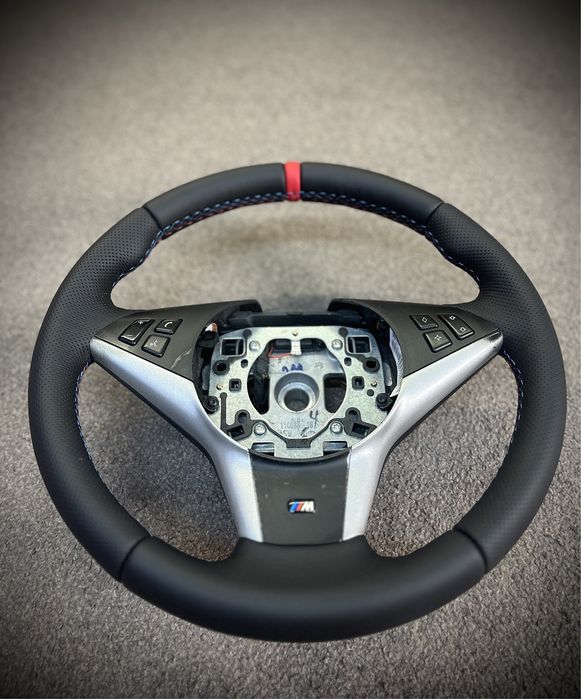Volan piele naturală inel sport Nappa Bmw Seria 5 E60/E61 Seria 6 E63 ...