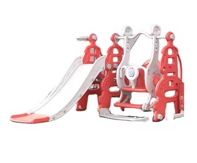 Spatiu de joaca cu leagan tobogan si cos baschet Nichiduta Tower Red ...