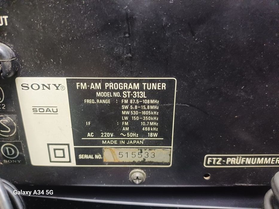 Sony ST 313 tuner fm/am made in japan Dobroesti • OLX.ro