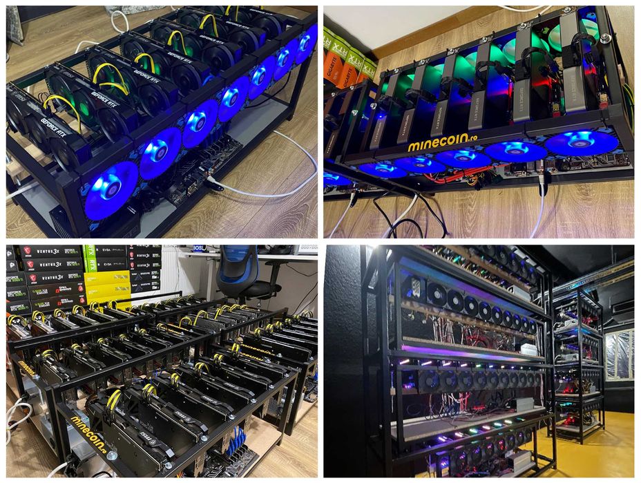 Rig mining Nvidia RTX 3080 Ti, Ethereum, Bitcoin, Mining criptomonede ...