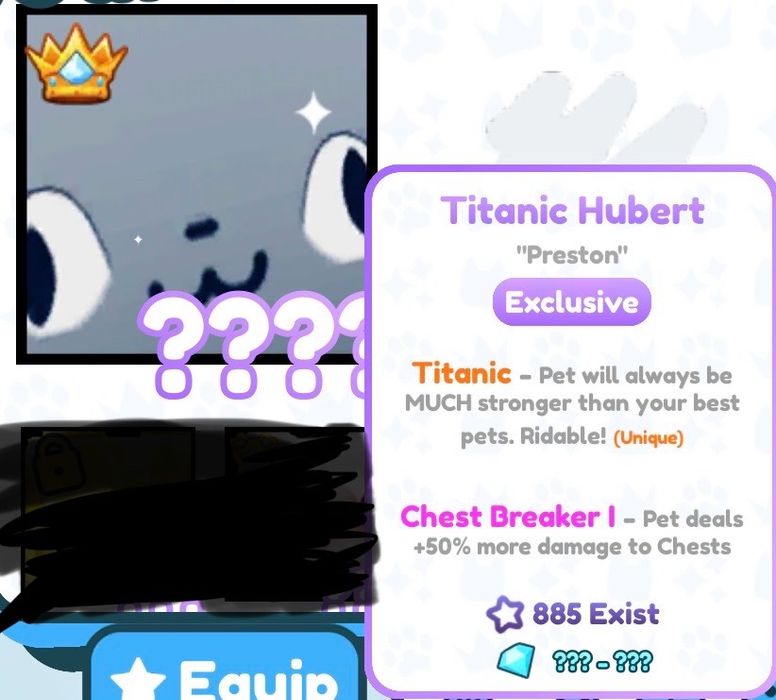 Titanic Hubert | Титаник Хуберт | PSX | ПСХ | Pet simulator X - Герои ...