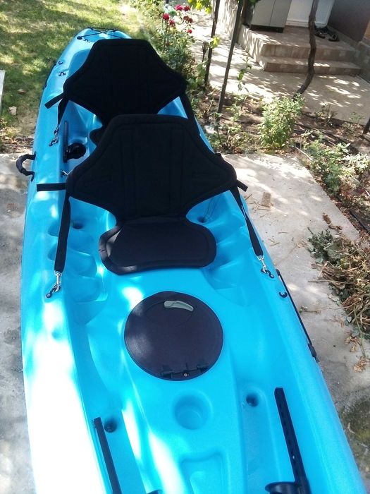 Caiac NOU profesional lacuri mare rauri pescuit 3 locuri montaj motor ...