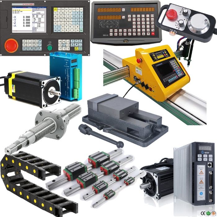 Componente CNC, ghidaje liniare, profile aluminiu, motoare pas cu pas ...