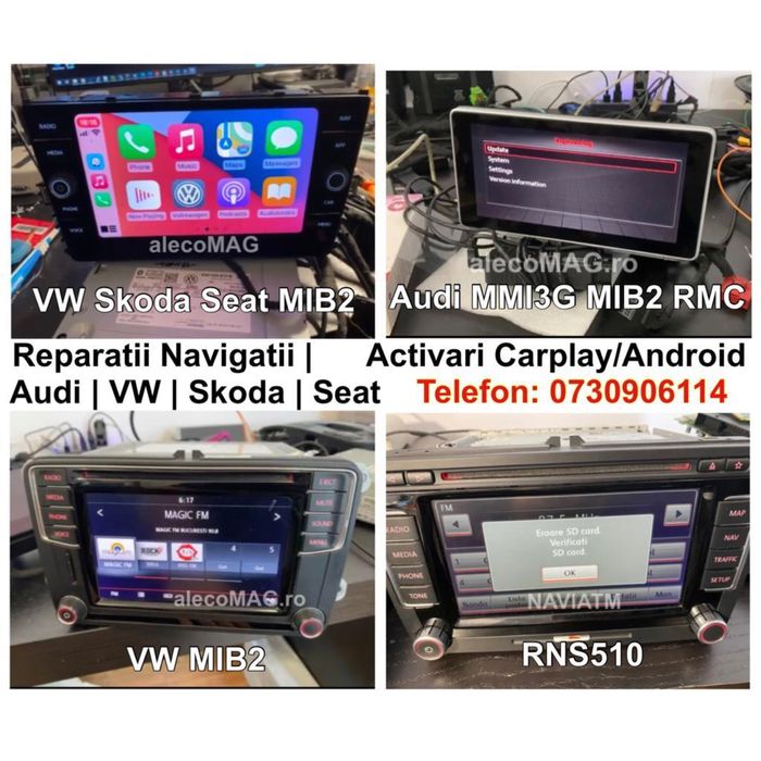 Reparatii Navigatii RNS,MIB,PCM Amplificatoare VW,Audi,Skoda,Porsche Timisoara • OLX.ro