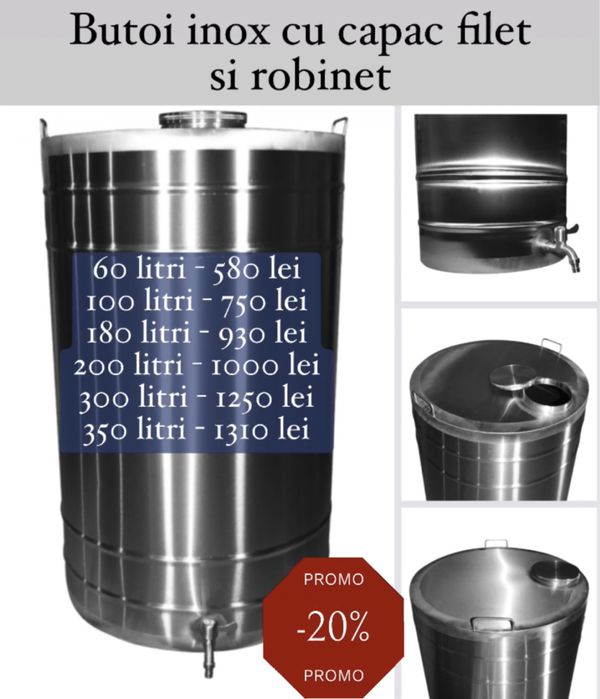 Butoi bere butoaie inox 50 litri Cluj-Napoca • OLX.ro