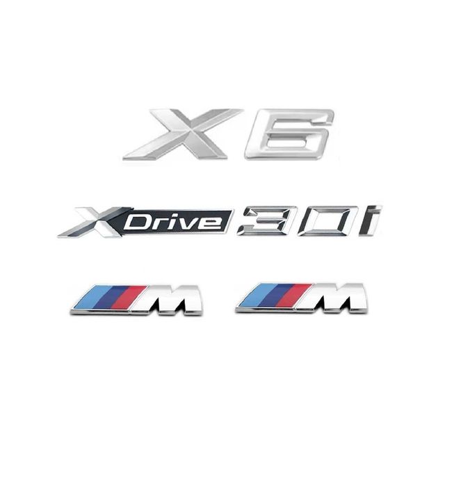 Set embleme BMW X6 xdrive 30i M / emblema stema sigla sticker scris ...