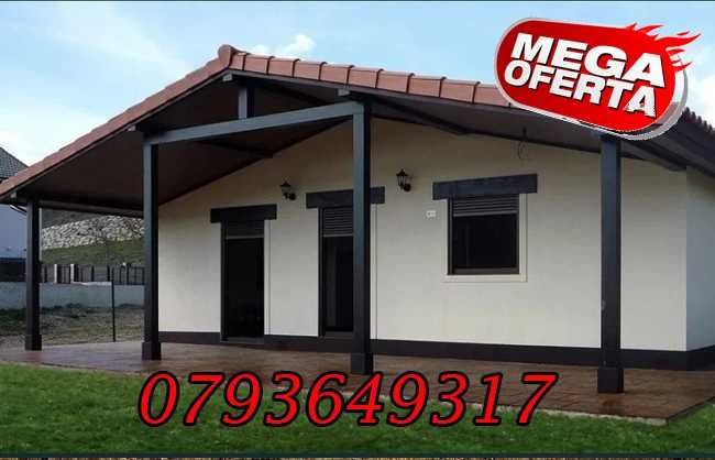 Case modulare moderne pe structura metalica, cabane tip A Curtea de ...