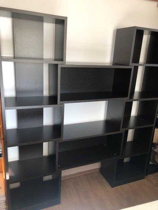 Biblioteca living extensibila / rafturi modulare - 4 module - PAL 22mm ...