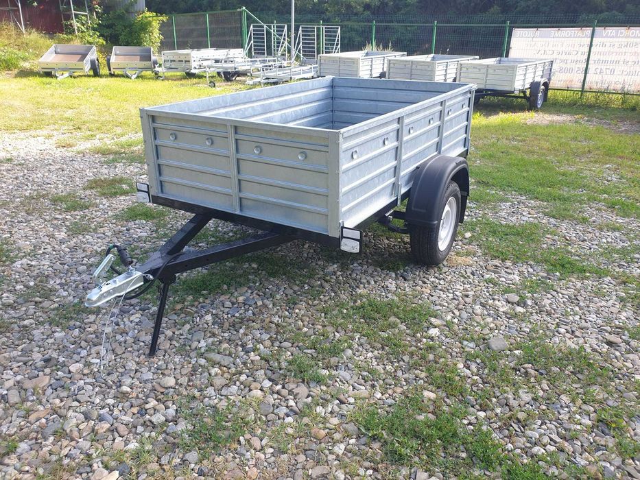 Remorca Noua L- 2.15m cu Foi De Arc si telescop!! Carte RAR si Prelata ...