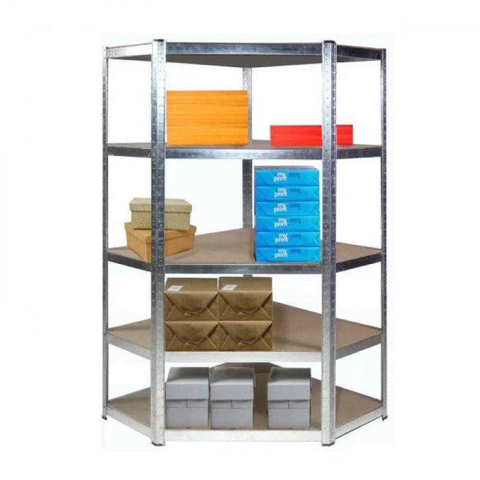 Raft metalic de colt, cu 5 polite, cadru otel galvanizat Bucuresti ...