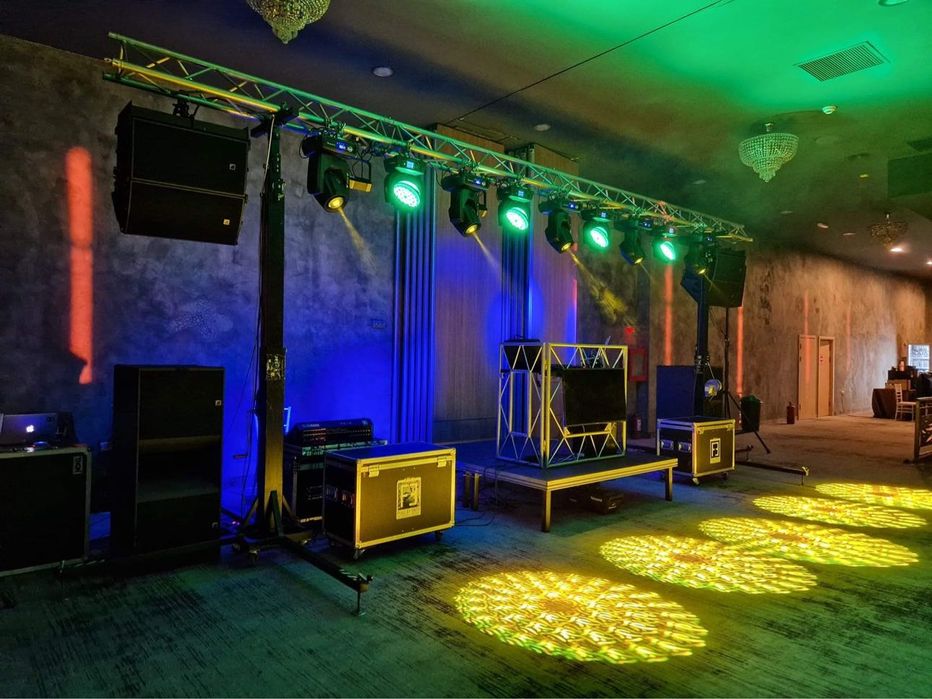 DJ-MC,Scena,EcranLed,Schela de Lumini,Sonorizare,PistoaleCO2 Band-uri ...